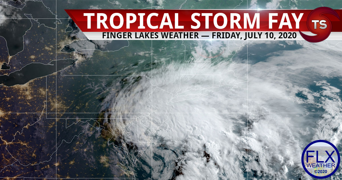 Rain from Tropical Storm Fay expected to clip the Finger Lakes tonight ...